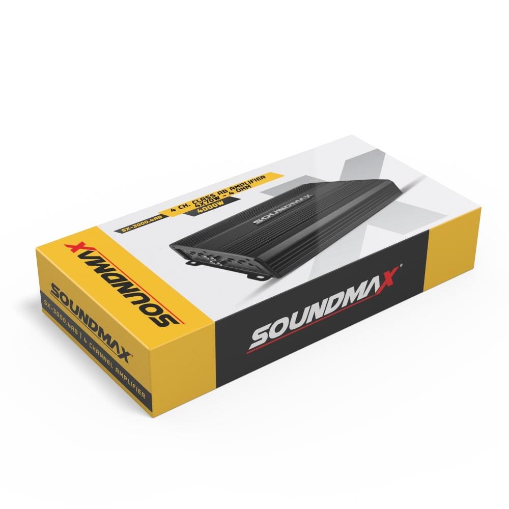 Soundmax Sx-3000.4ab 4000w 4 Kanal Profesyonel Oto Anfi